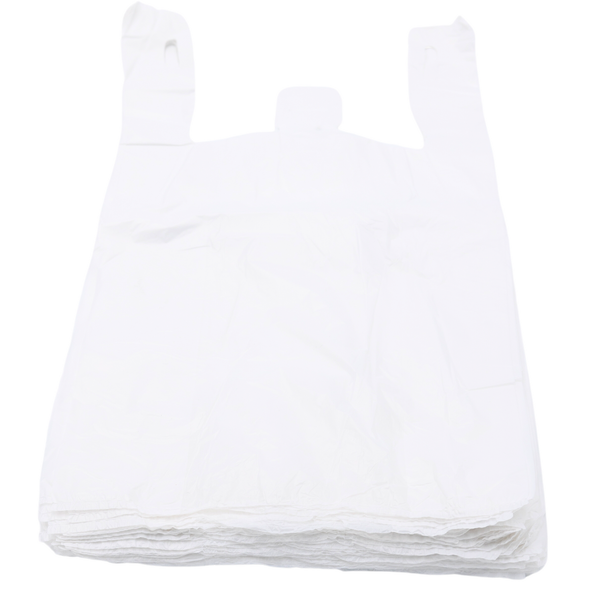 ASSUREPAK INC. - Easy Open - White Unprinted HDPE T-Shirt Bags - 1/8 B ...